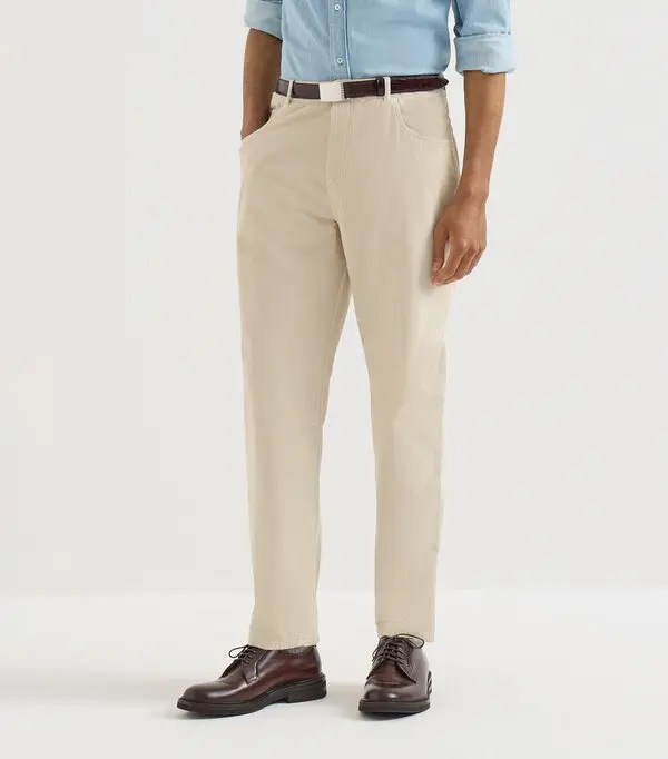 Brunello Cucinelli Cotton Canvas Straight Trousers
