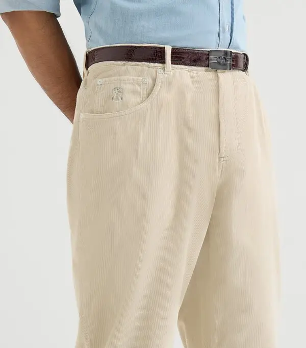 Brunello Cucinelli Cotton Canvas Straight Trousers