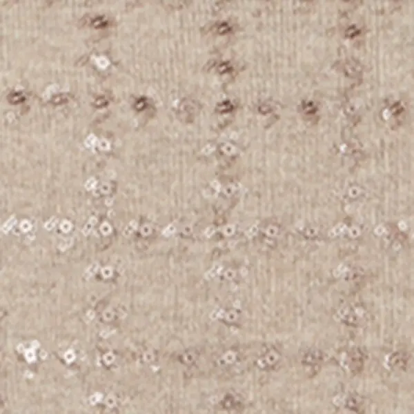 Brunello Cucinelli Cashmere Sequin Check Knit T-shirt