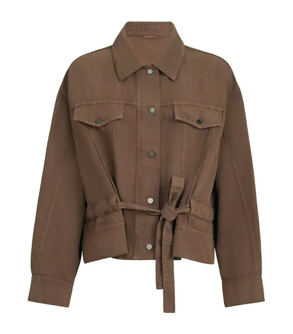 Brunello Cucinelli Cotton-linen Waist-tie Jacket