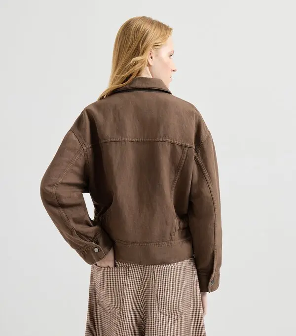 Brunello Cucinelli Cotton-linen Waist-tie Jacket