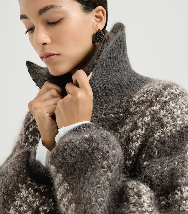 Brunello Cucinelli Knitted Check Jacket