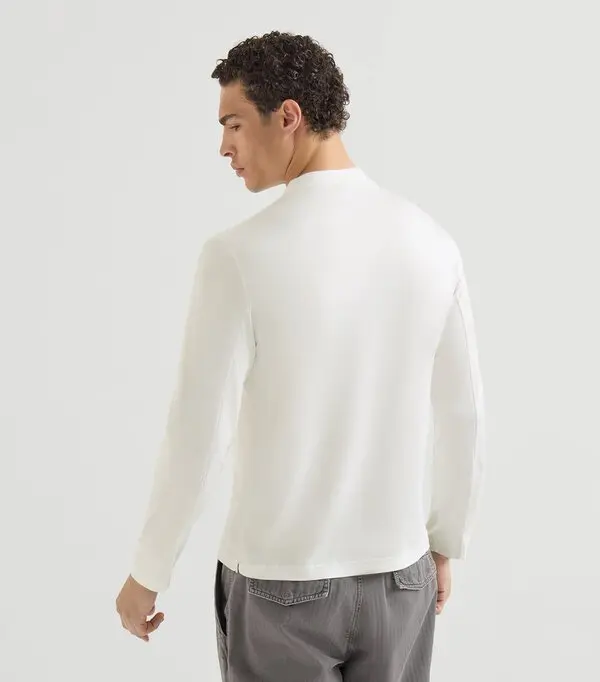 Brunello Cucinelli Cotton High-neck Long-sleeve T-shirt
