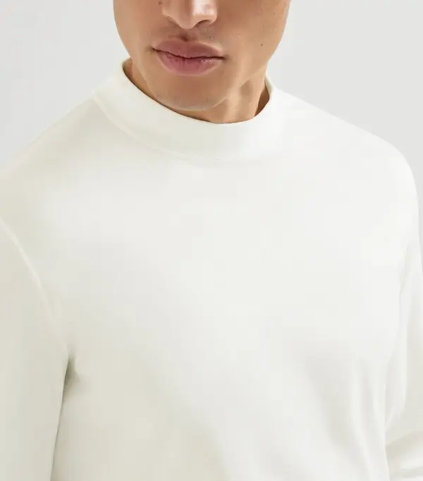 Brunello Cucinelli Cotton High-neck Long-sleeve T-shirt