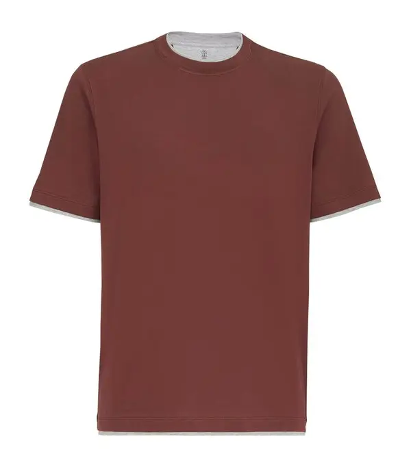 Brunello Cucinelli Cotton Faux-layer T-shirt