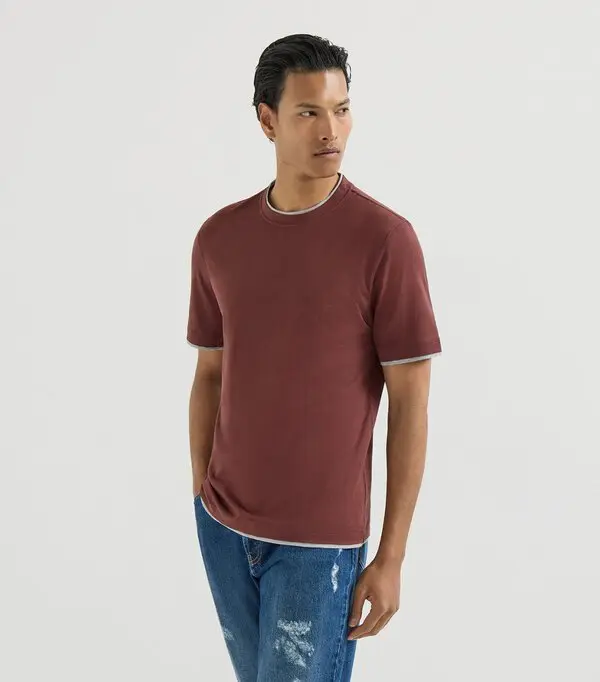 Brunello Cucinelli Cotton Faux-layer T-shirt