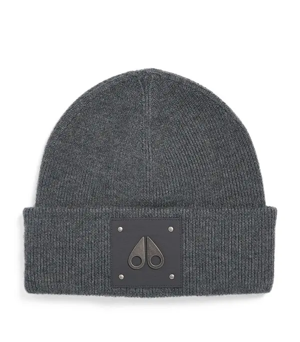 Moose Knuckles Wool Logo Beanie