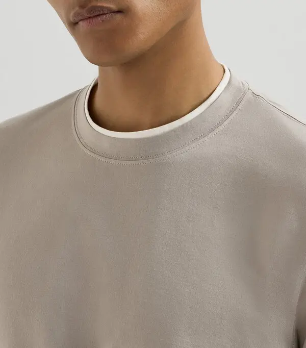 Brunello Cucinelli Cotton Faux-layer T-shirt - Grey