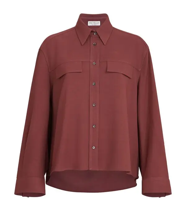 Brunello Cucinelli Virgin Wool-blend Twill Shirt