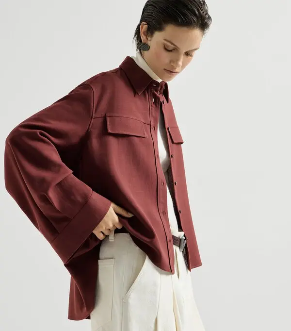 Brunello Cucinelli Virgin Wool-blend Twill Shirt