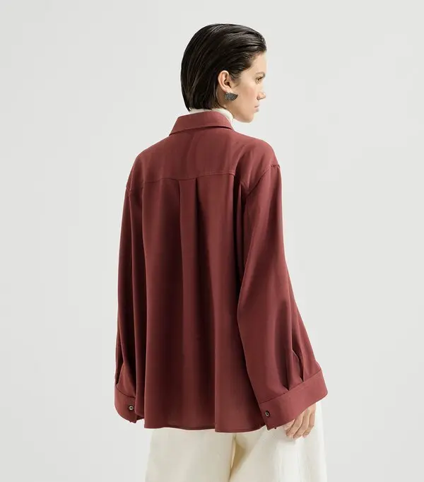 Brunello Cucinelli Virgin Wool-blend Twill Shirt