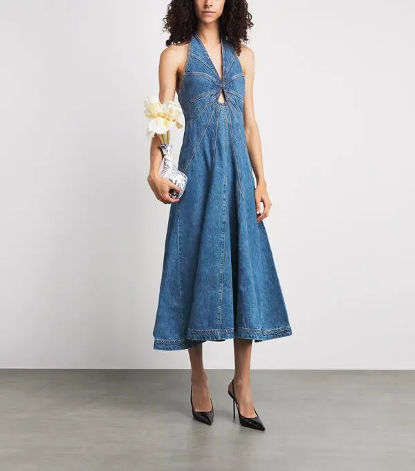 Cult Gaia Rowyn Midi Denim Dress