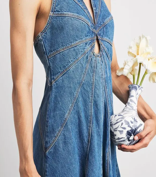 Cult Gaia Rowyn Midi Denim Dress