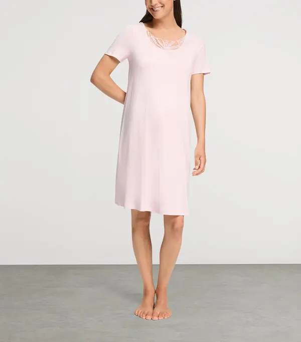 Hanro Cotton Rosaria Short-sleeve Dress