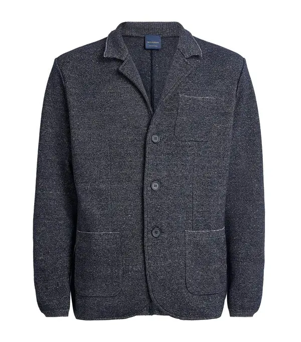 Paul & Shark Virgin Wool-linen Knitted Overshirt