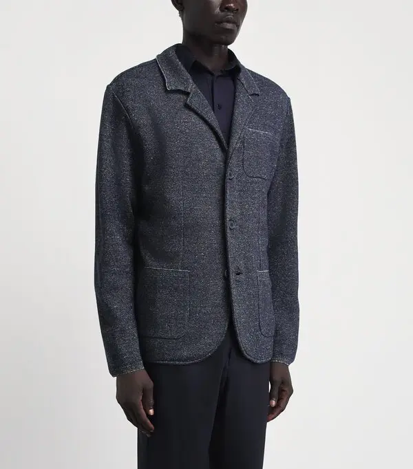 Paul & Shark Virgin Wool-linen Knitted Overshirt