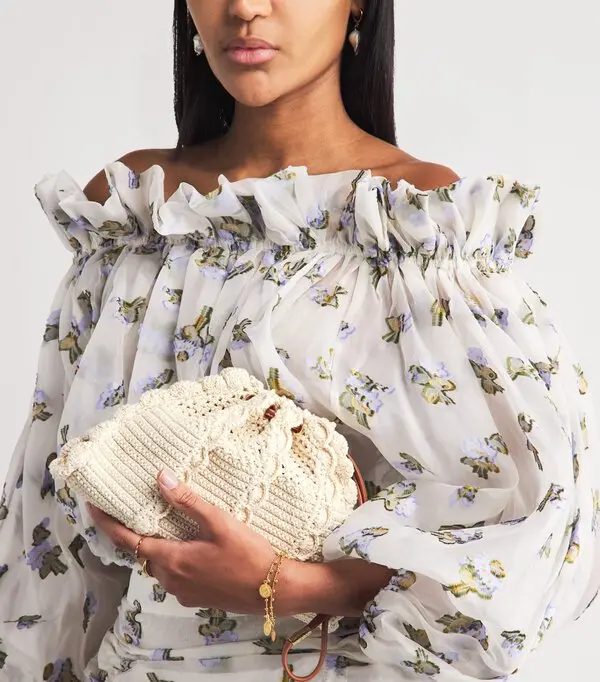 Ulla Johnson Small Crochet Adria Clutch Bag