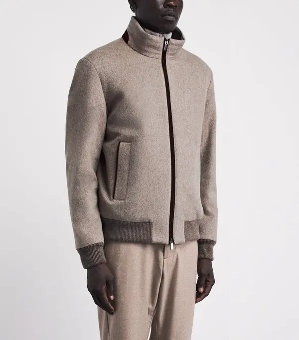 Paul & Shark Cashmere Padded Bomber Jacket