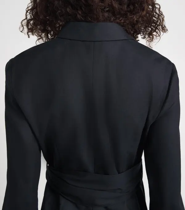 Lafayette 148 New York Cotton Tie-front Midi Shirt Dress