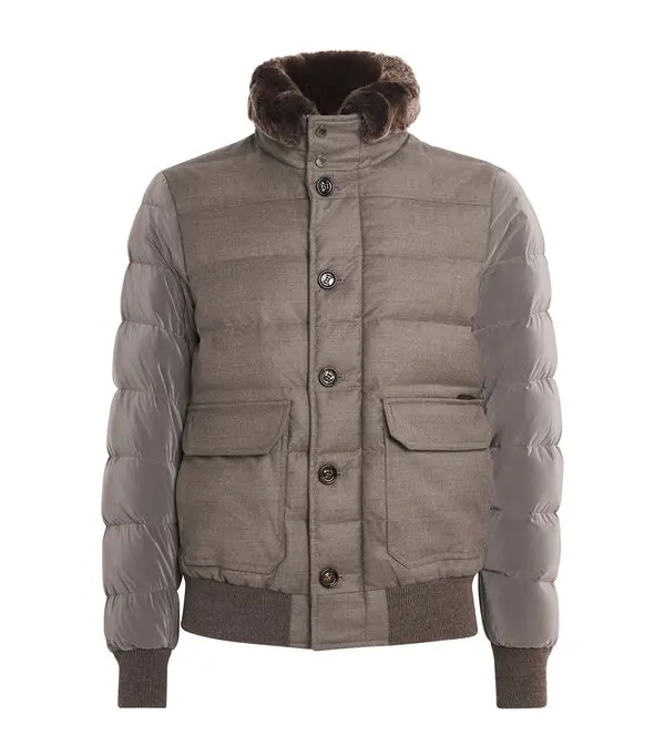 MOORER Fur-trim Fantoni Down Jacket