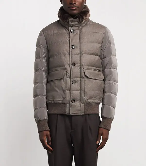 MOORER Fur-trim Fantoni Down Jacket