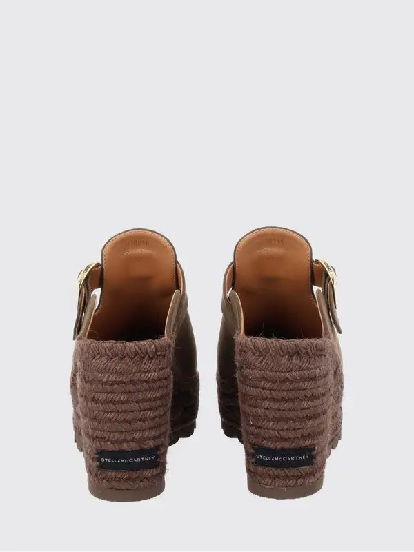 Stella McCartney Synthetic Suede Wedge Mules With Adjustable Strap