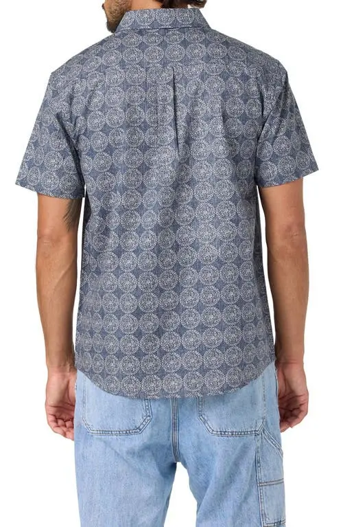 O'Neill Terrace Standard Fit Short Sleeve Button-up Shirt - Navy