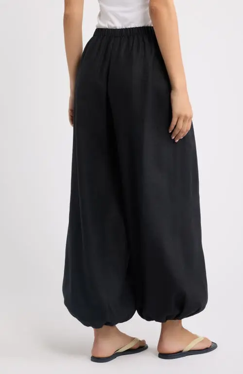 Faithfull The Brand Kortez Balloon Linen Pants - Black