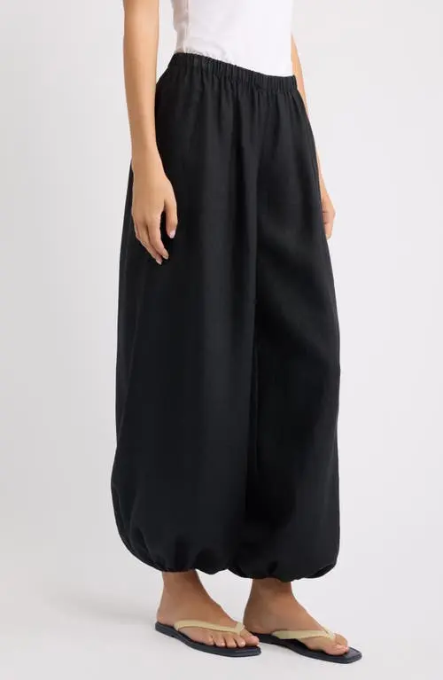 Faithfull The Brand Kortez Balloon Linen Pants - Black