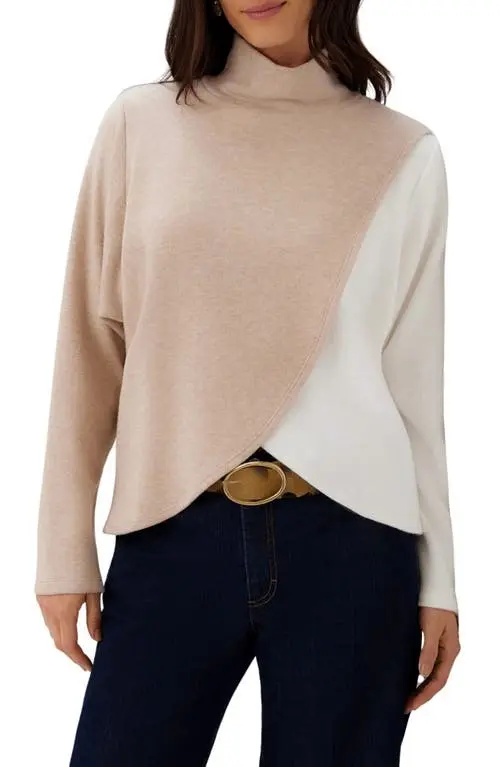 Karen Kane Crossover Colorblock Top