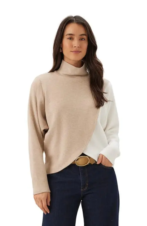 Karen Kane Crossover Colorblock Top