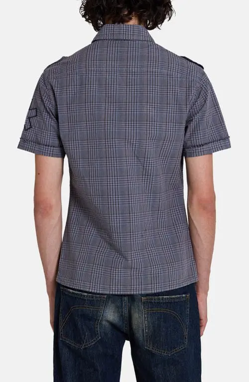 JADED LONDON Scout Check Short Sleeve Button-up Shirt