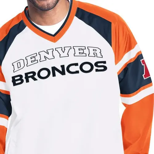STARTER Denver Broncos Infield Play Raglan Pullover Jacket