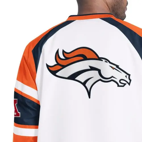 STARTER Denver Broncos Infield Play Raglan Pullover Jacket
