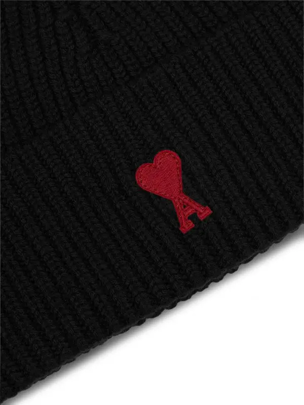 AMI Paris De Coeur Wool Beanie - Multicolor