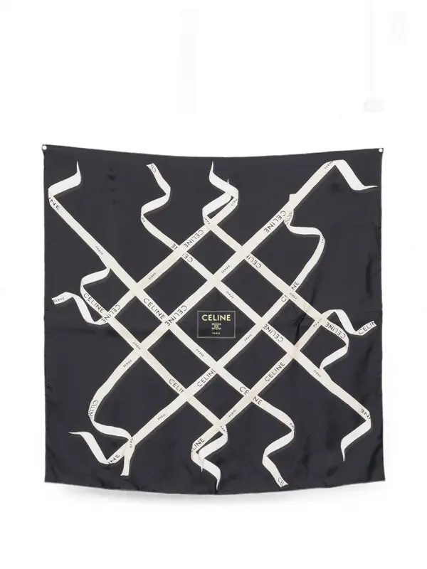 Celine Printed Silk Foulard - Multicolor