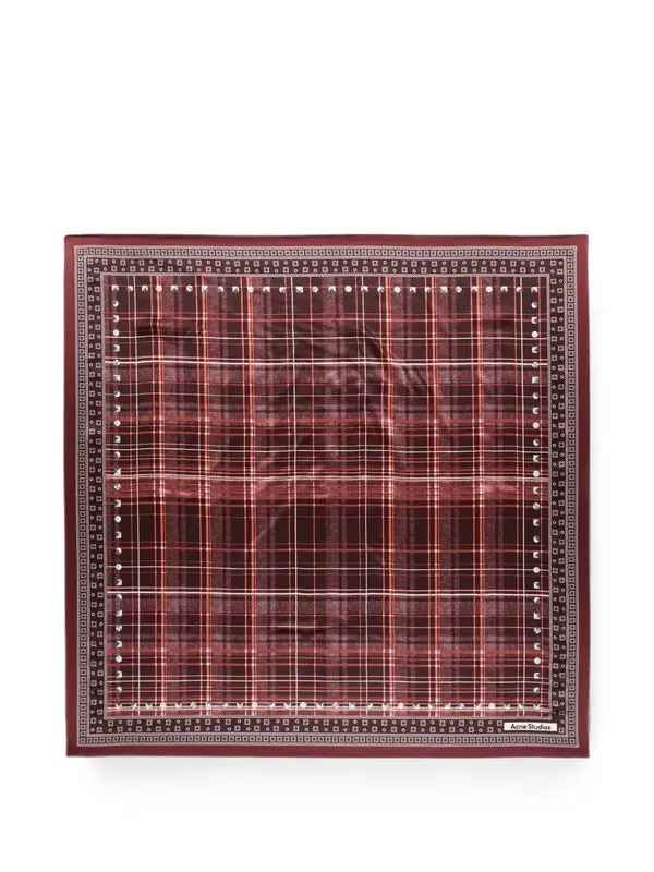 Acne Studios Checked Silk Scarf - Multicolor