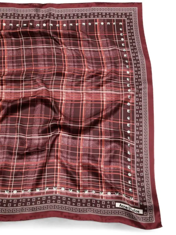 Acne Studios Checked Silk Scarf