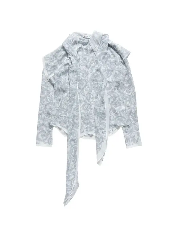 Acne Studios Paisley Print Silk Shirt