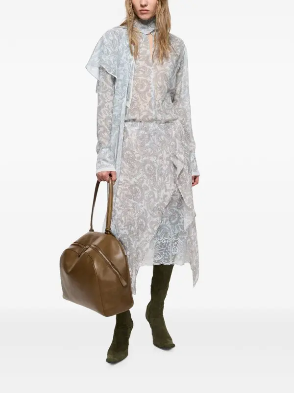 Acne Studios Paisley Print Silk Shirt