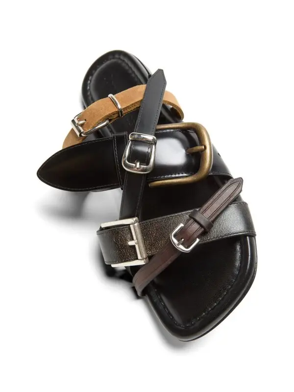 Acne Studios Leather Flat Sandals