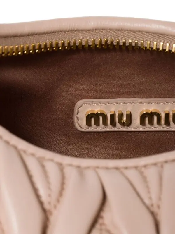 Miu Miu Wander Small Leather Hobo Bag
