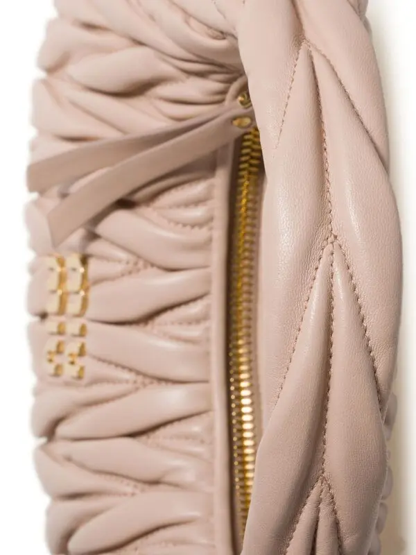 Miu Miu Wander Small Leather Hobo Bag