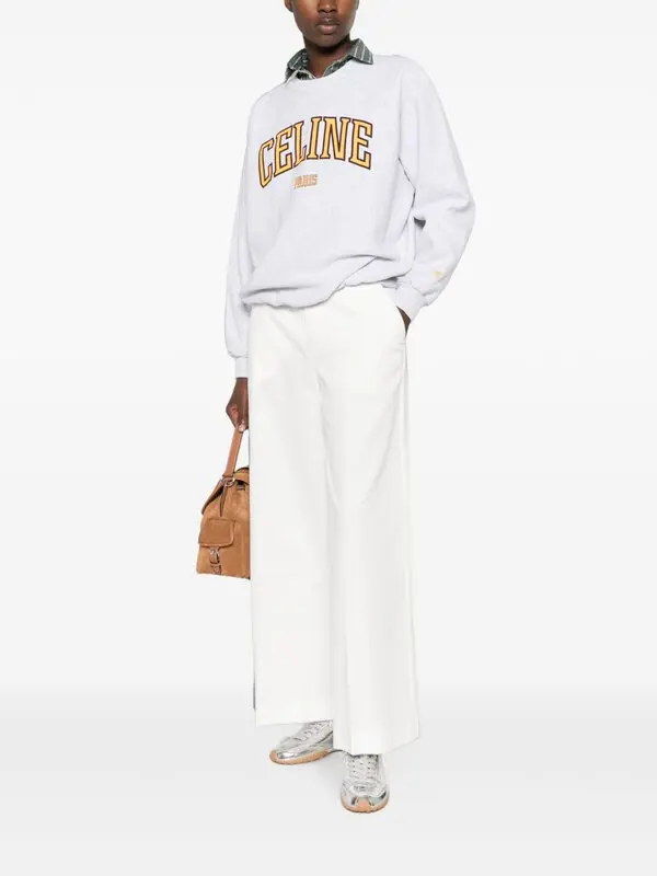 Celine Cotton Wide-leg Trousers