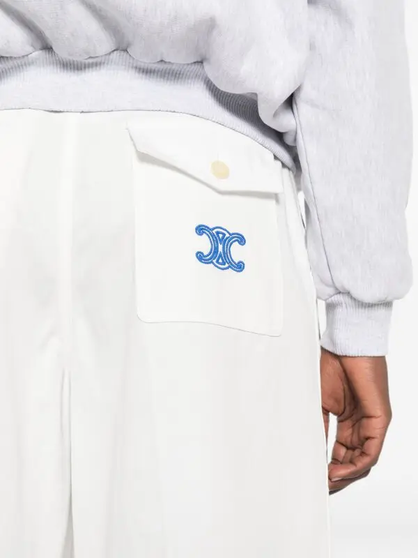 Celine Cotton Wide-leg Trousers