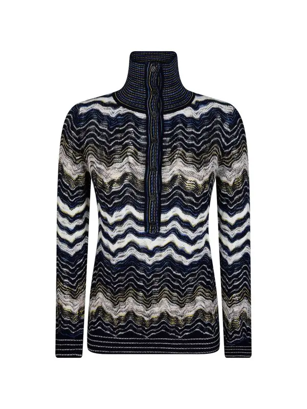 Missoni Zig Zag Motif Polo Shirt - Multicolor