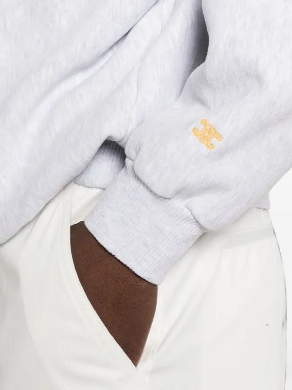 Celine Logo Cotton Crewneck Sweatshirt