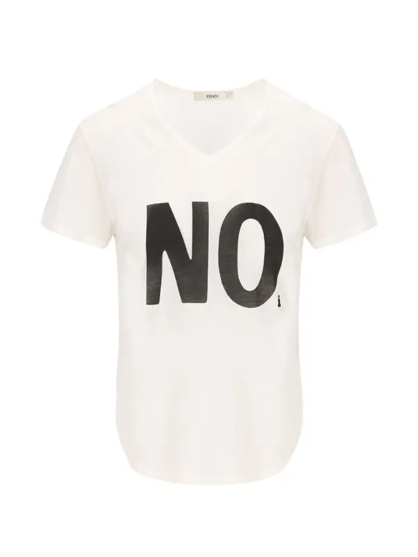 Fendi No Print Cotton T-shirt