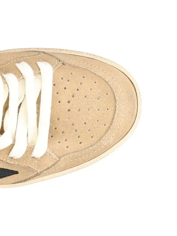 GOLDEN GOOSE Ballstar Suede Sneakers With Nappa Leather And Leopard Print Accents