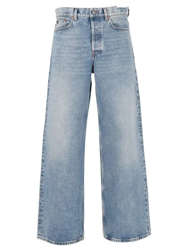 GOLDEN GOOSE Boyfriend Jeans In Stone Washed Light Denim - Blue